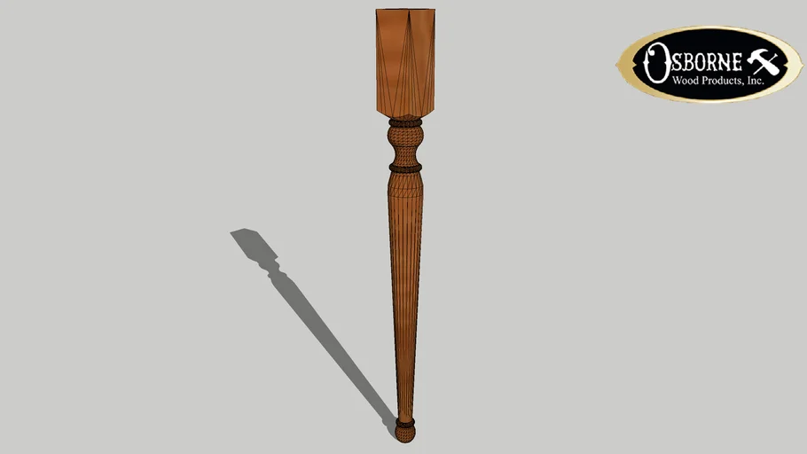 Slender Dining Table Leg (29' x 2-1/2') | 3D Warehouse