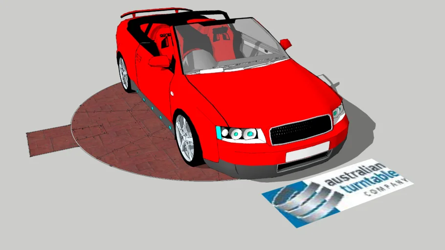 Car Turntable 4000mm Diameter Paver Riser Option | 3D Warehouse