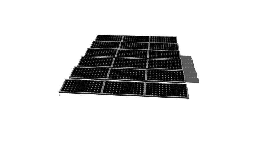 10 degree Flat Roof Solar Array | 3D Warehouse