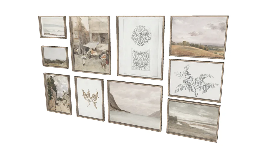 Set quadri organic modern | 3D Warehouse