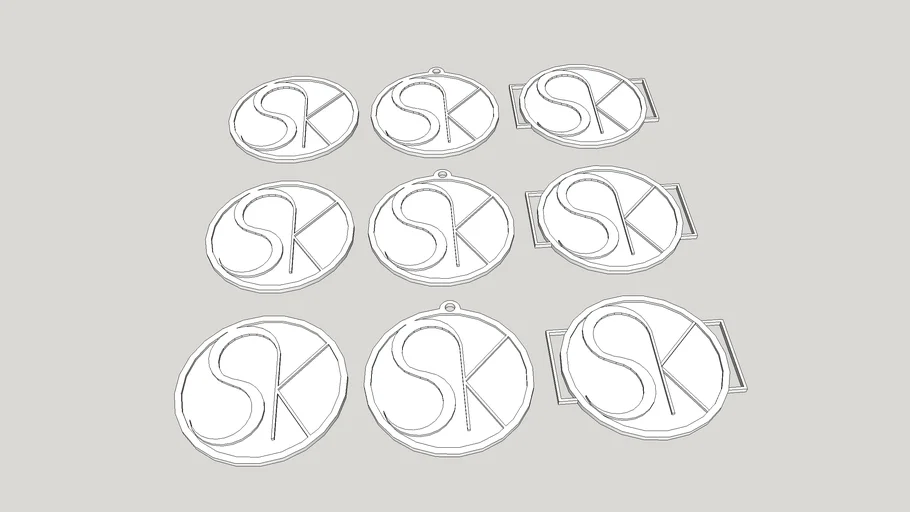 'SK' 3' emblem | 3D Warehouse