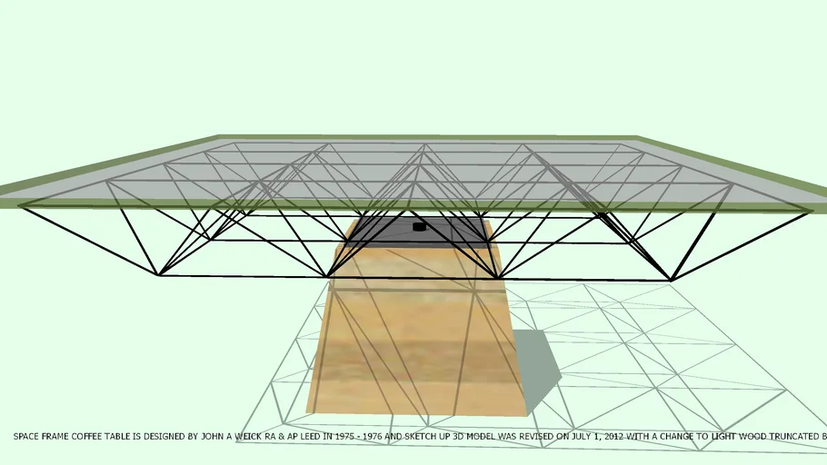 COFFEE TABLE SPACE FRAME DESIGNED BY JOHN A WEICK, RA & AP LEED | 3D ...
