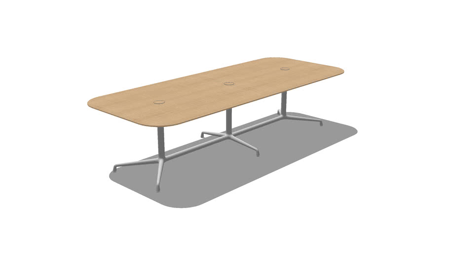 Coalesse, SW_1, Conference Table, Rectangle, Veneer, 42x120x28.5 | 3D ...