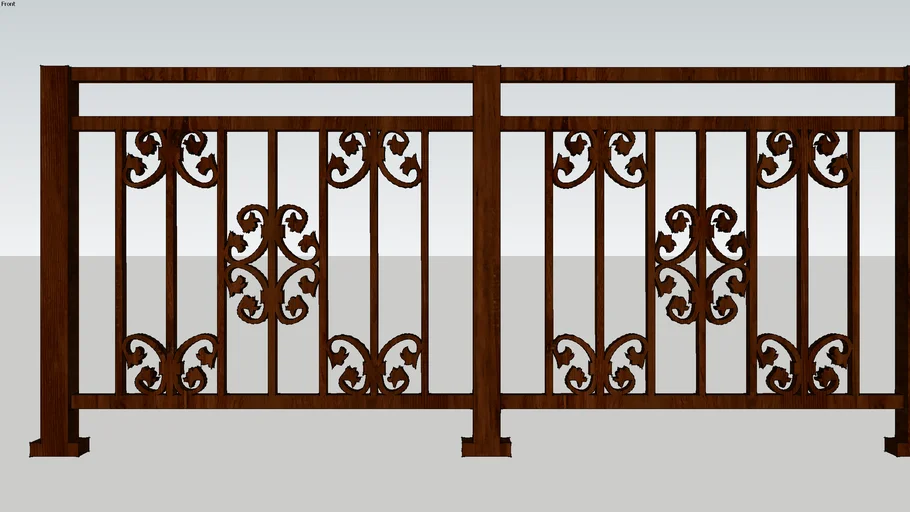 1.Curved Balcony railing | 3D Warehouse