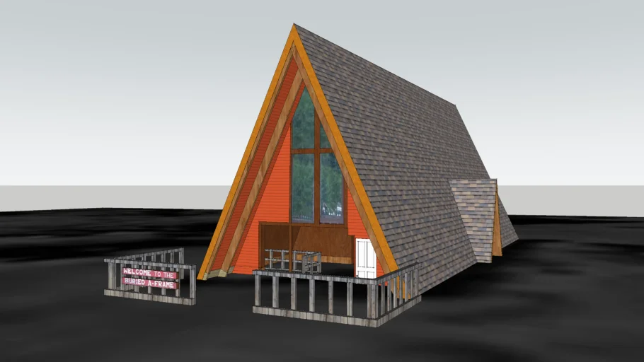 The Buried A-Frame in Kid Valley, a Mt. St. Helens eruption relic. | 3D ...