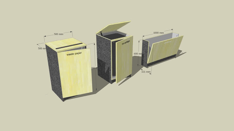 office recycling units | 3D Warehouse