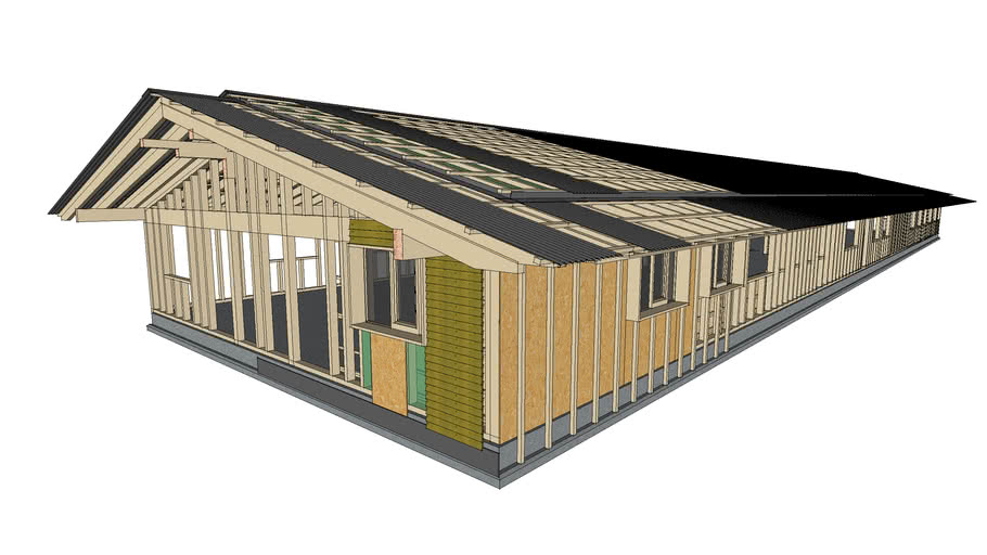 office timber frame | 3D Warehouse
