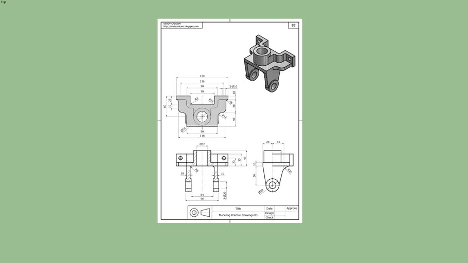 Pieza mecanica, mechanic piece | 3D Warehouse