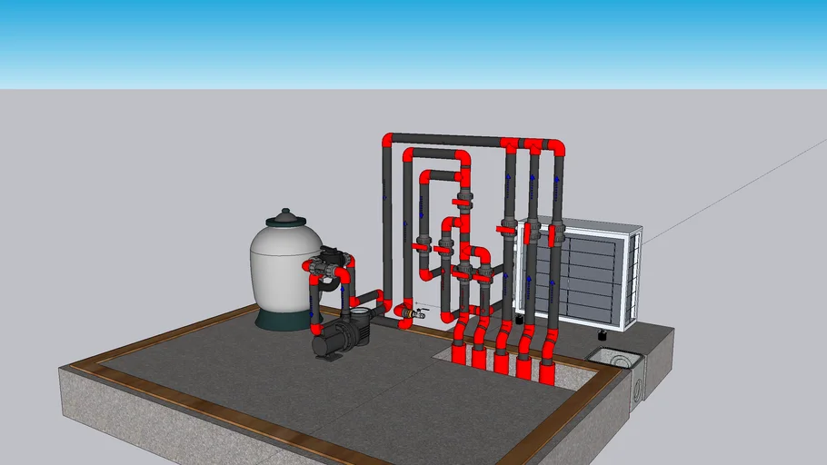 Local technique piscine | 3D Warehouse