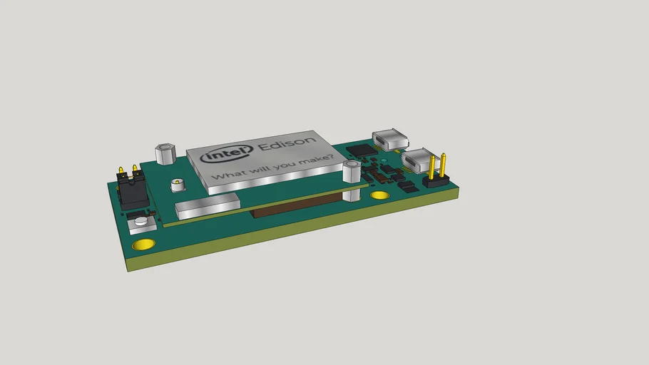 Intel Edison with breakout board | 3D Warehouse