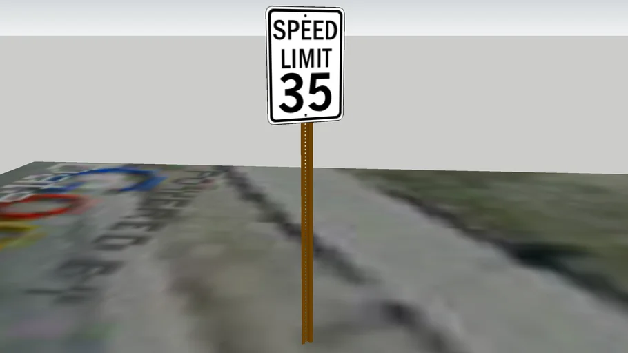 Speed Limit Sign | 3D Warehouse
