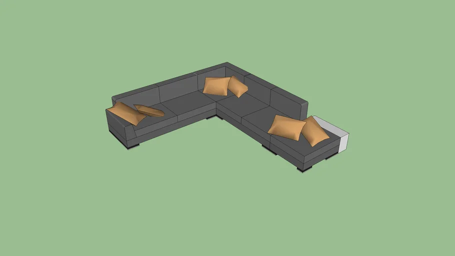 SOFÁ CINZA | 3D Warehouse