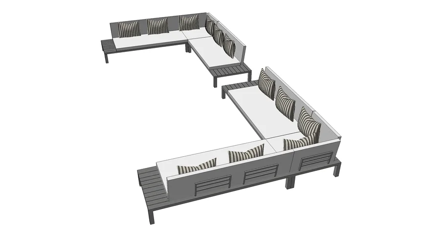 Large Casual Lounge set | 3D Warehouse