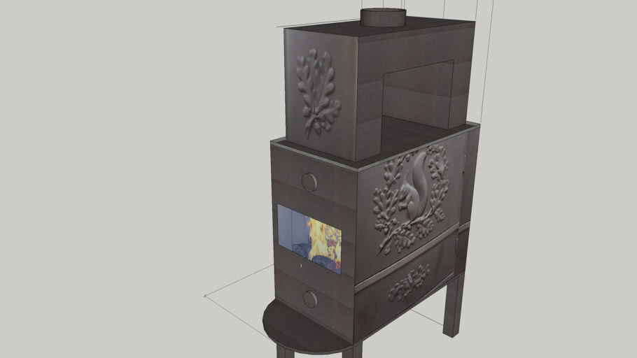 morso stove 2B Classic-wood burning stove | 3D Warehouse