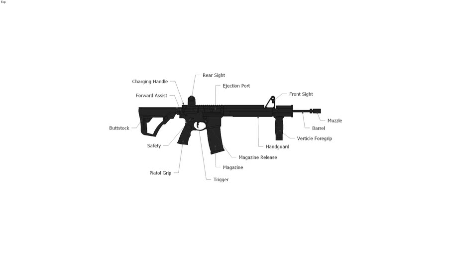 Simple AR15 Diagram | 3D Warehouse