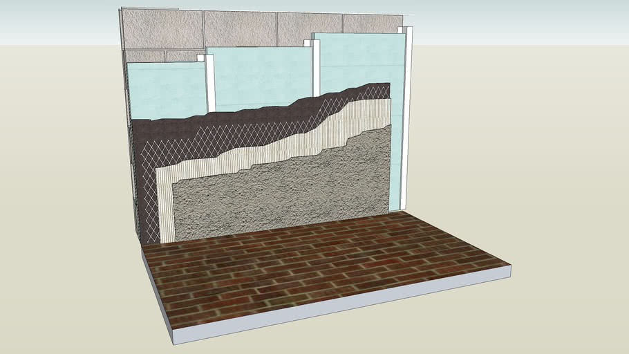 Stucco-Over_CMU Wall Detail 01 | 3D Warehouse