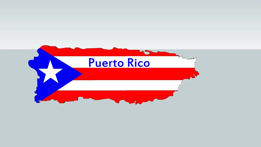Puerto Rico's Flag Shaped like Island. | 3D Warehouse
