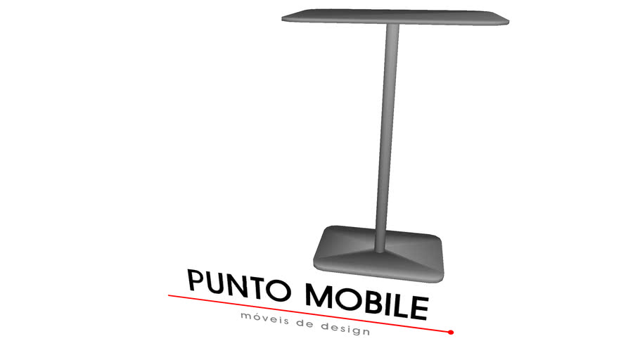 TARGA mesa lateral A55 30x40 tampo MDF - PUNTO MOBILE | 3D Warehouse