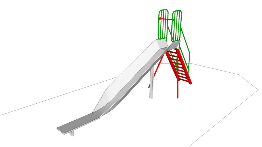 TSL111 1.2m Free Standing Traditional Slide | 3D Warehouse
