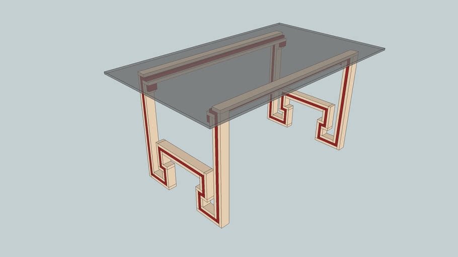Greek Key Desk from Popular Woodworking October 2000 Issue | 3D Warehouse