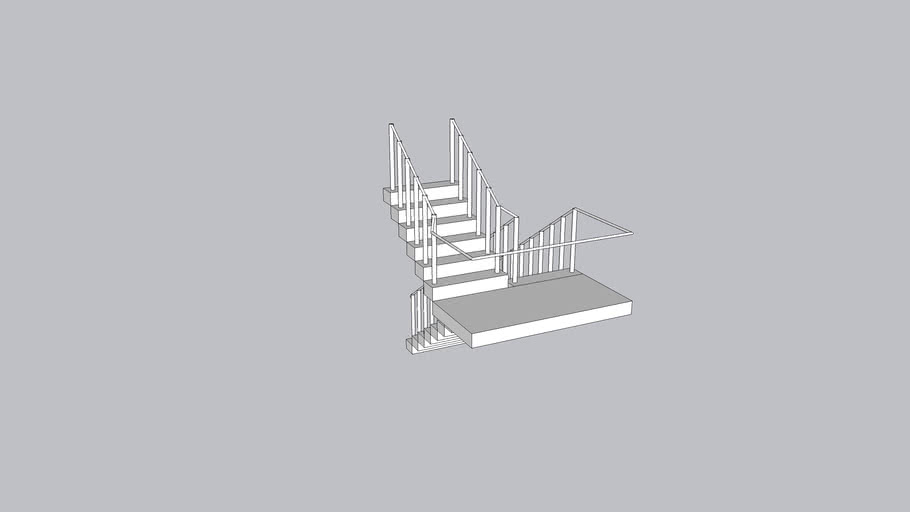 stairs and railings | 3D Warehouse