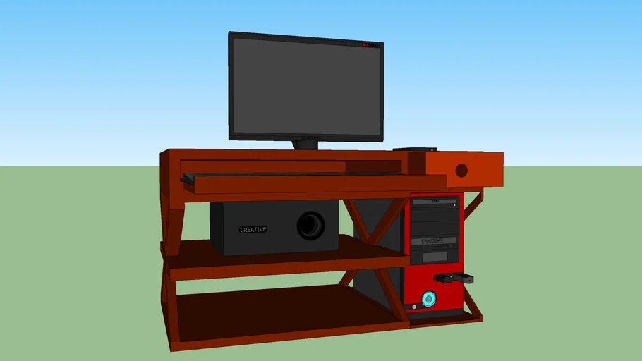 Computer and Table | 3D Warehouse