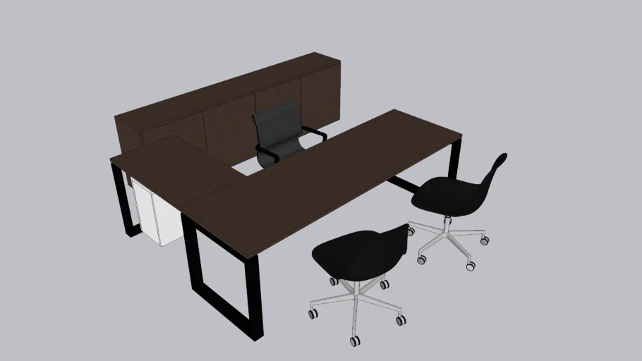 L-Shaped Desk 2.30 m | 3D Warehouse