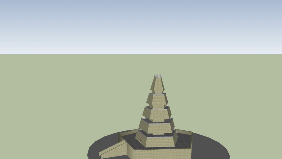 Pentagonal, pagoda-style tower | 3D Warehouse