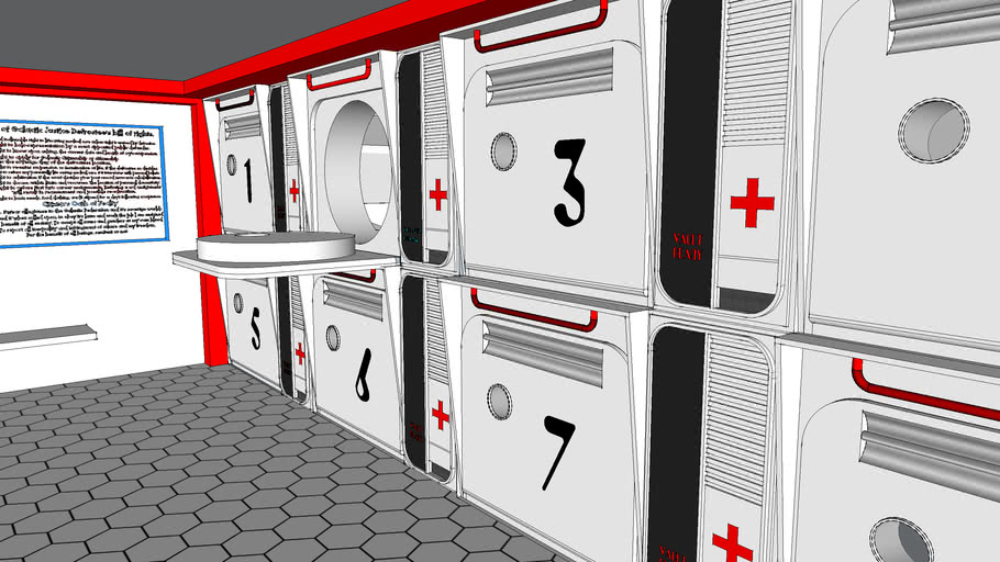 Medco-Dynamics LX7750H Radial Gangway Mount 10 Person Cryovault | 3D ...