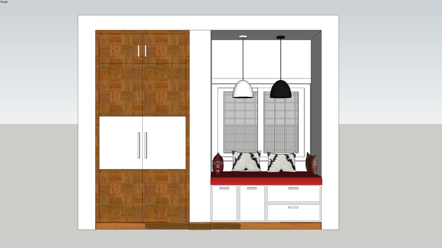 Wardrobe and window sitting area. | 3D Warehouse