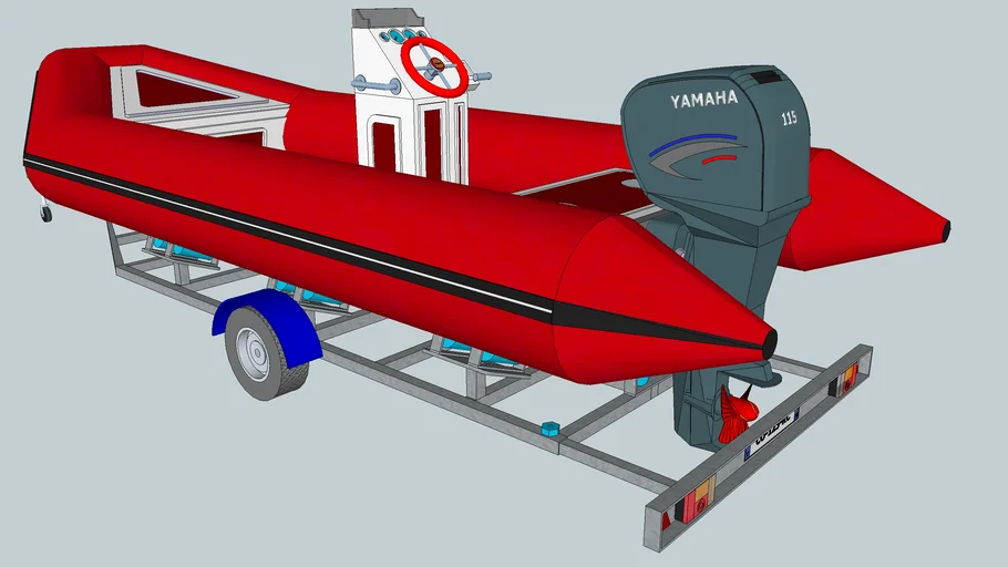 Boat with trailer | 3D Warehouse