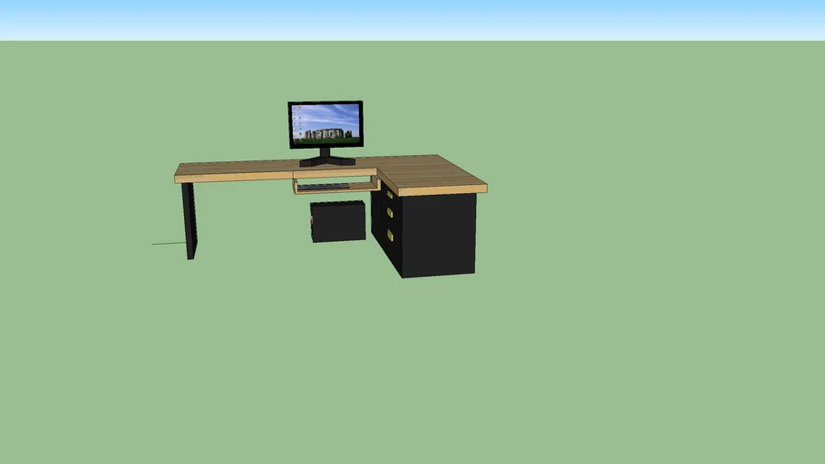 computer desk | 3D Warehouse