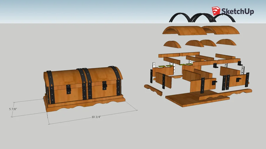 Double Oval top keepsake box | 3D Warehouse