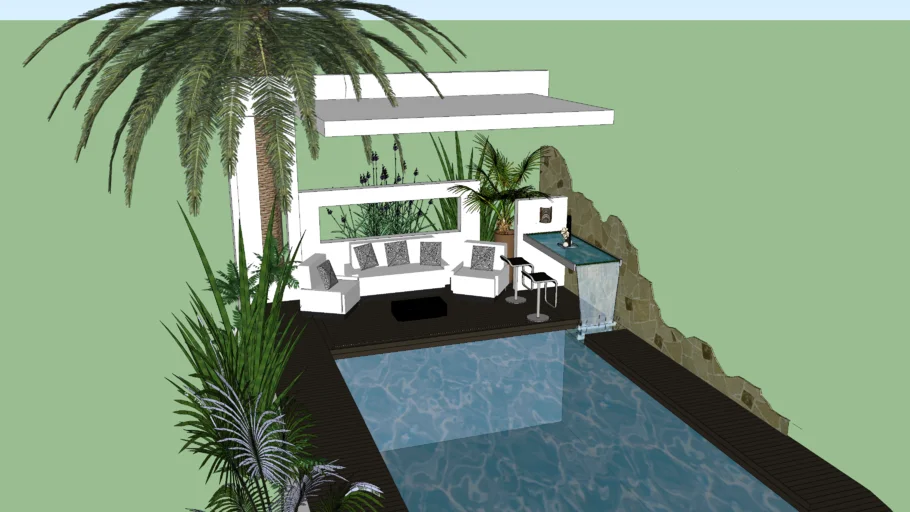 piscina con bar | 3D Warehouse