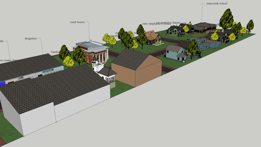 3d model of maycomb from to kill a mockingbird by harper lee | 3D Warehouse