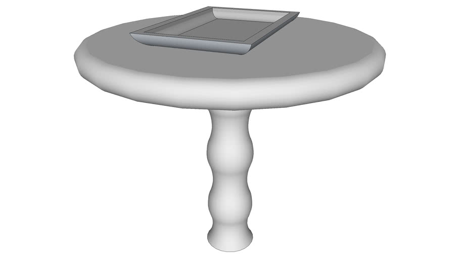 Table with plate | 3D Warehouse
