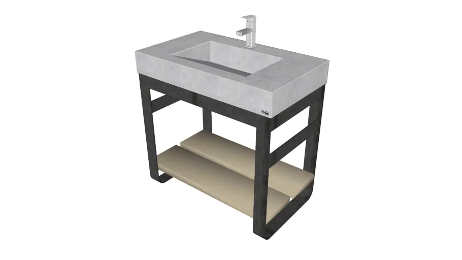 36 Outland Vanity with Concrete Ramp Sink | 3D Warehouse