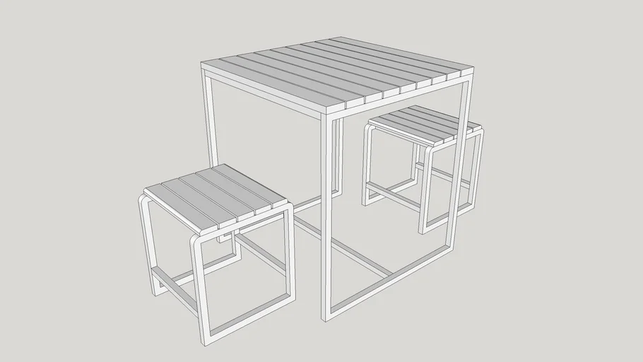 Stool with table | 3D Warehouse