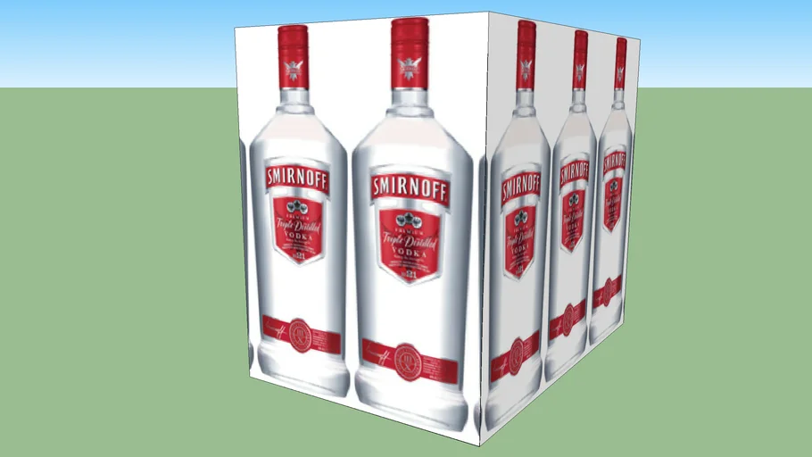 Smirnoff Vodka 1.75 Liter Cut Case | 3D Warehouse
