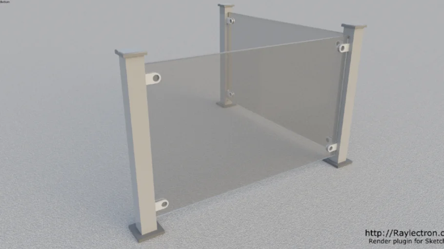 Glass railing modular component | 3D Warehouse