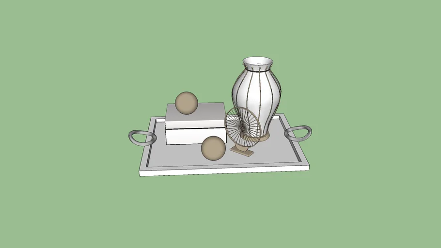 Tray with objects | 3D Warehouse