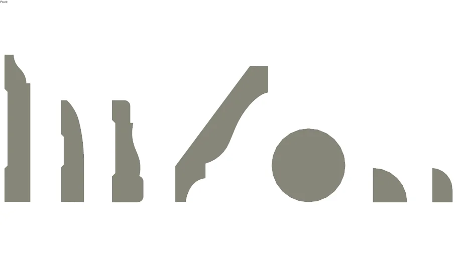 Timbron Trim and Moulding Product Profiles (2D) | 3D Warehouse