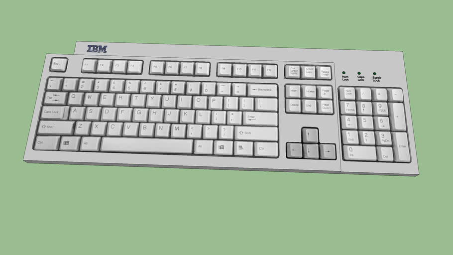 IBM PS/2 keyboard (model KB-7953) | 3D Warehouse