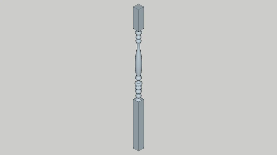 Square Top Baluster | 3D Warehouse