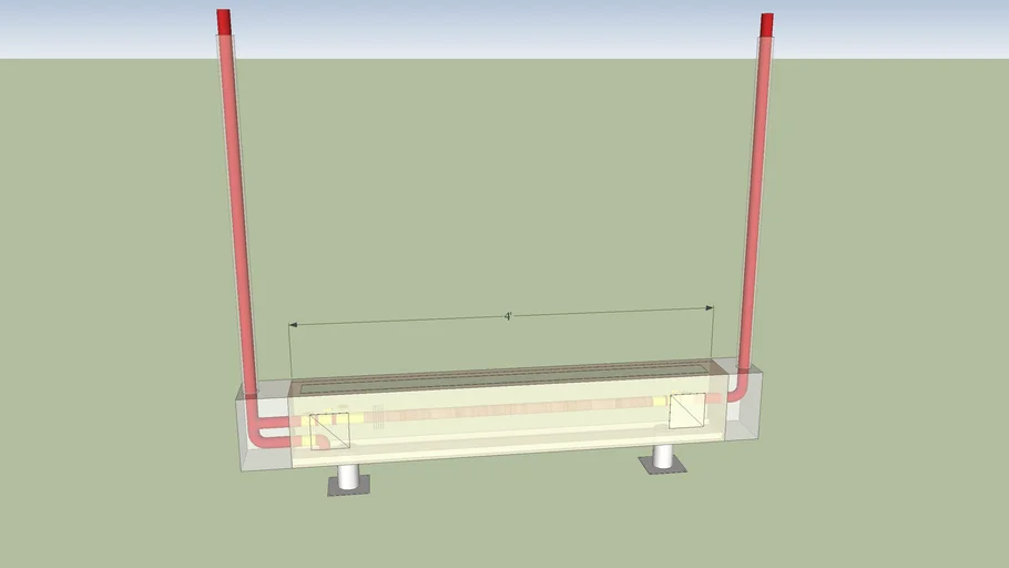 Baseboard Heater (finned tube radiation) with Pedestal | 3D Warehouse