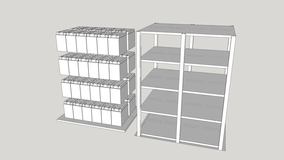 rack baterias | 3D Warehouse