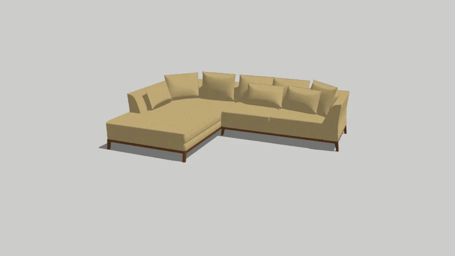 Sofá Strauss 1,83m - Canto 1,30m - EN | 3D Warehouse