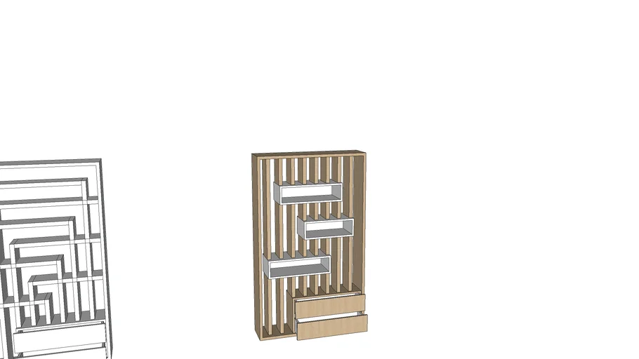 Partition with Drawers | 3D Warehouse