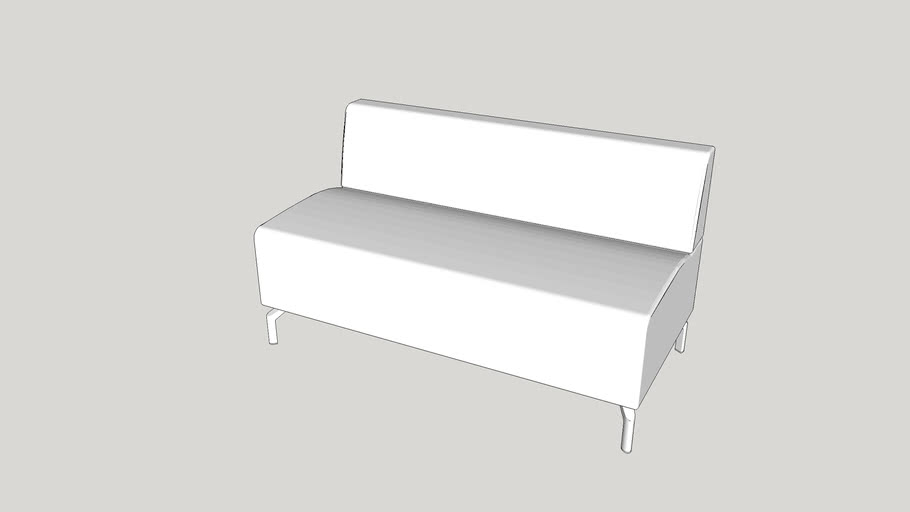 Komac Raft 2 seater,full back no arms | 3D Warehouse