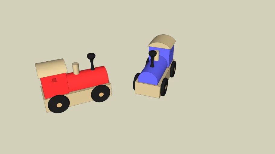 Wooden Train | 3D Warehouse